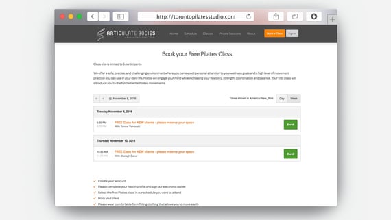 Pike13 Scheduling Widget